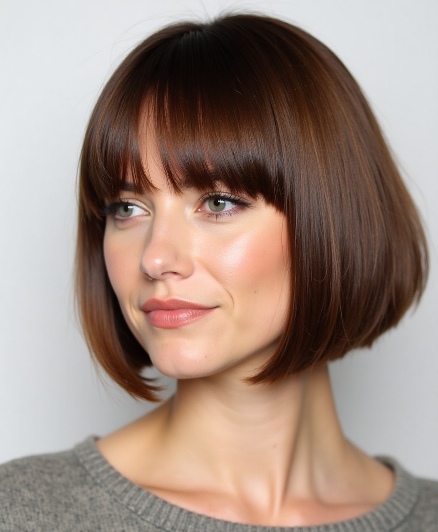 16+ Bob Cuts With Long Bangs That Do Polished And Messy At The Same Time